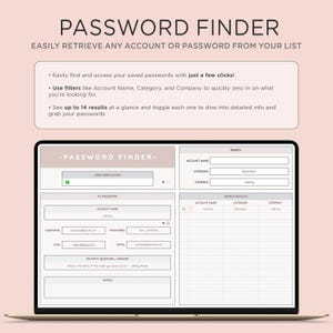 Password Manager Spreadsheet for Google Sheets | Student Password ...