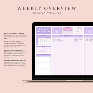 Task Tracker Spreadsheet for Google Sheets, Monthly Weekly Daily To-do ...