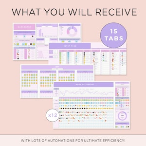 Mood Tracker Template Google Sheets | Daily Mood Journal, Purple ...