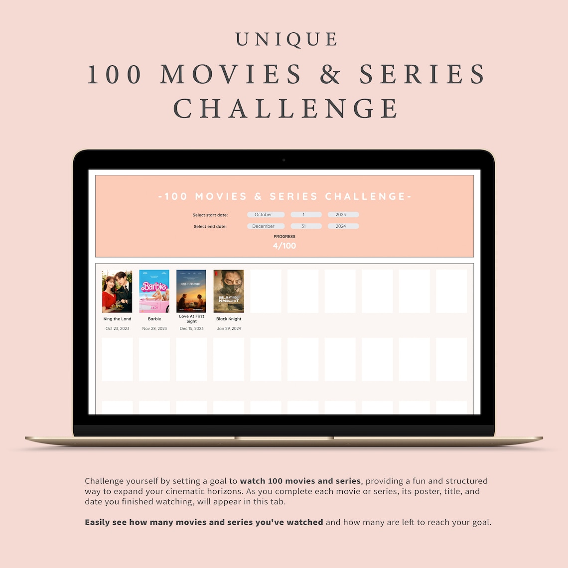 Movies & Series Spreadsheet Template | Movie Logbook, TV Shows Tracker ...