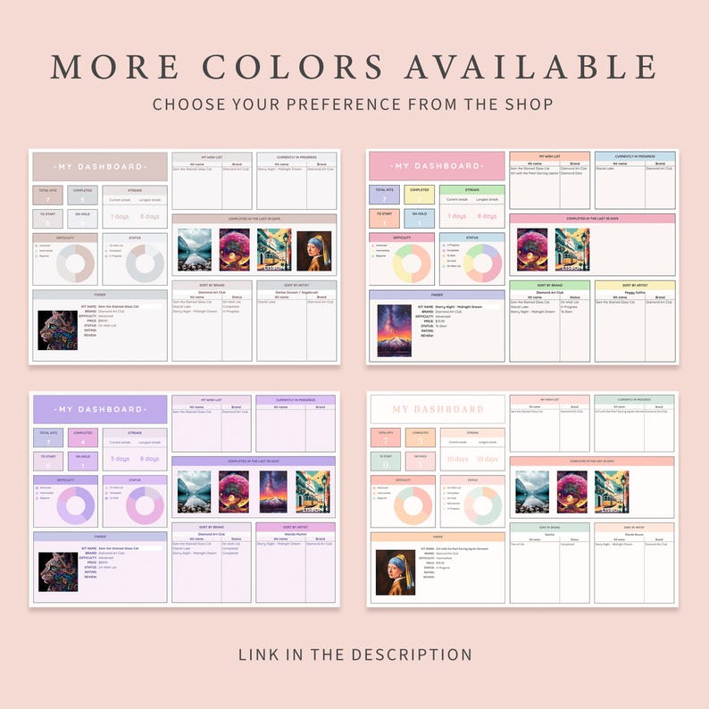 Diamond Painting Log Book Spreadsheet for Google Sheets | Diamond ...