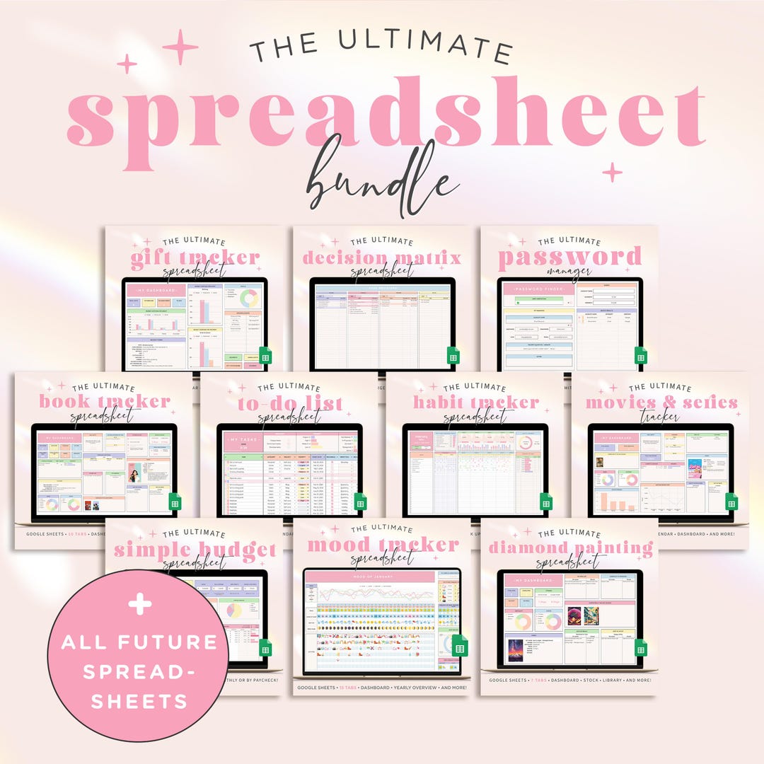 Spreadsheet Template Bundle for Google Sheets | All Spreadsheets From ...
