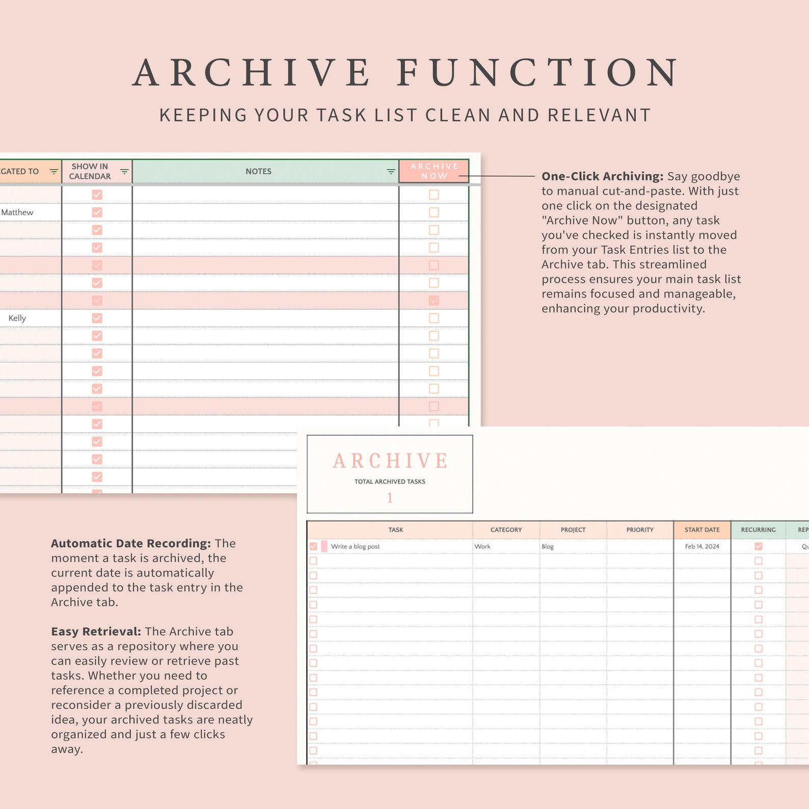 Task Tracker to Do List for Google Sheets, Digital Spreadsheet Planner ...