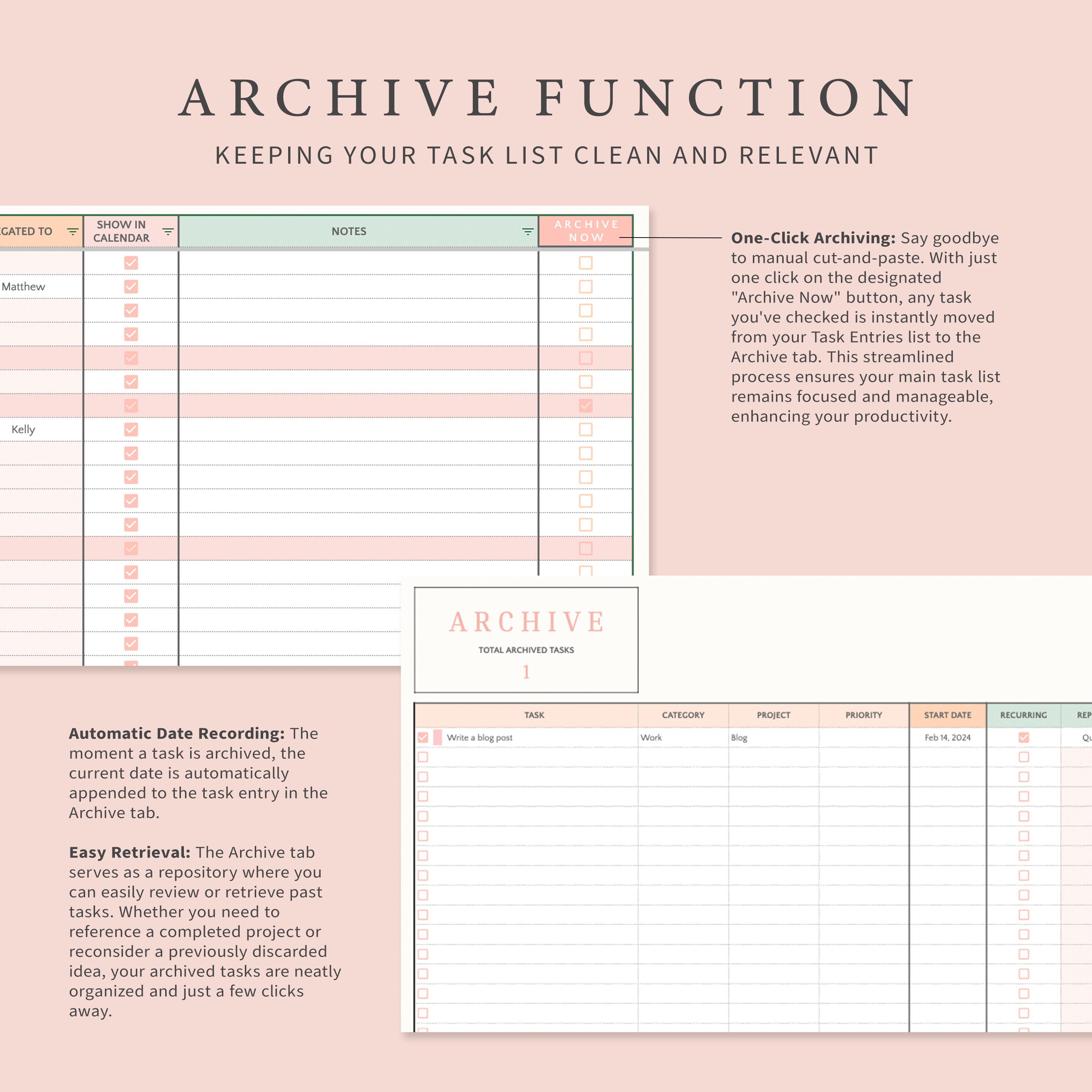 Task Tracker to Do List for Google Sheets, Digital Spreadsheet Planner ...