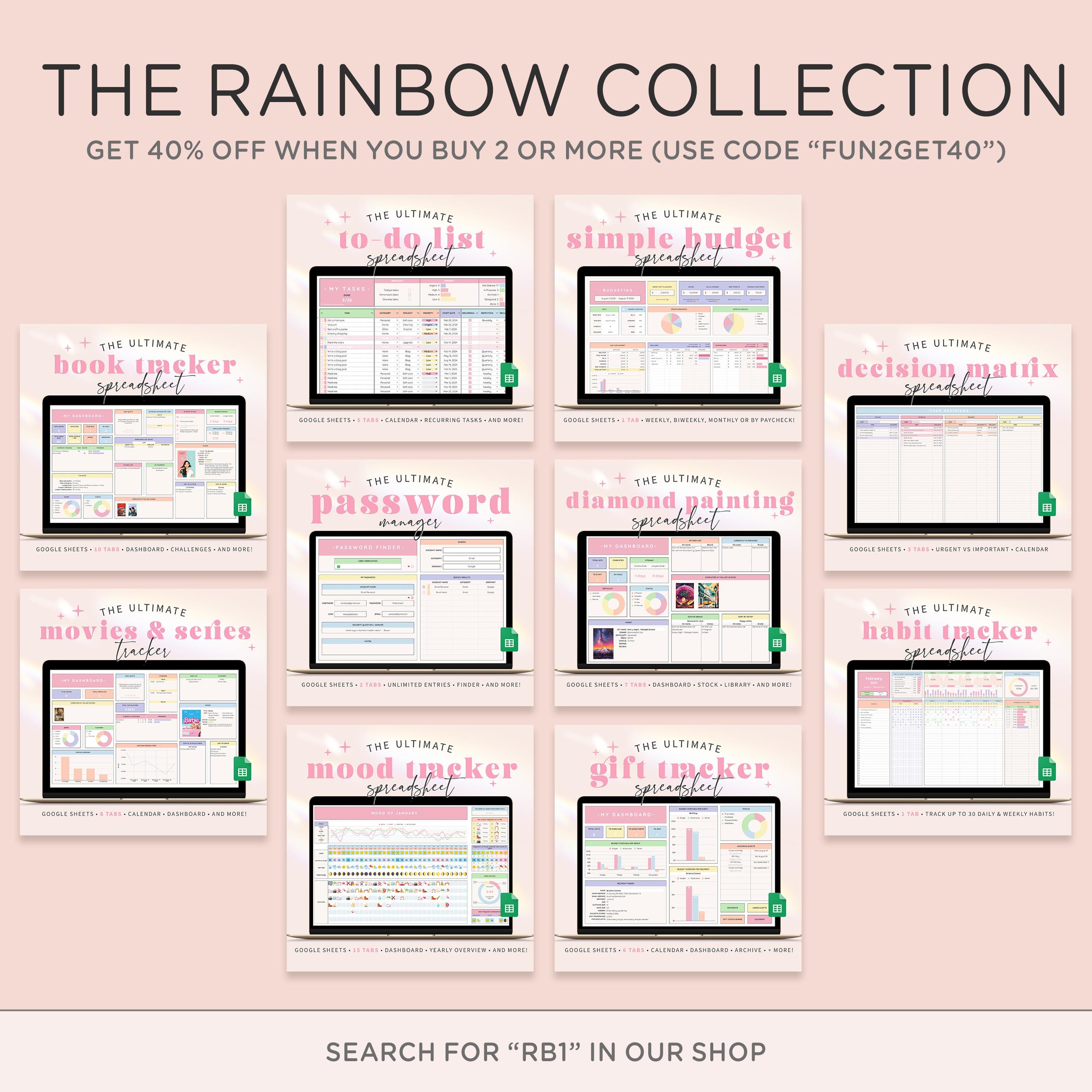 Spreadsheet Template Bundle for Google Sheets | All Spreadsheets From ...
