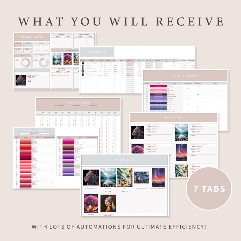 Diamond Painting Log Book Google Sheets | Diamond Painting Logbook ...