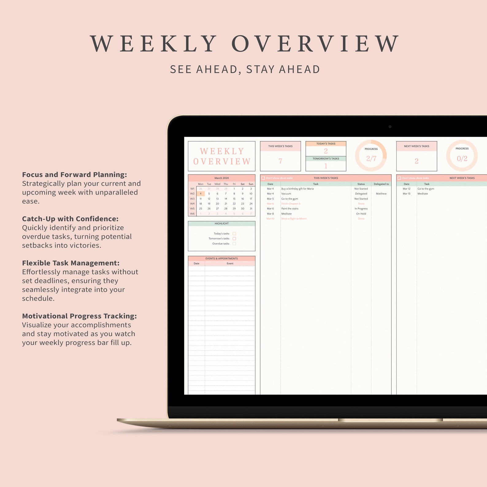 Task Tracker to Do List for Google Sheets, Digital Spreadsheet Planner ...
