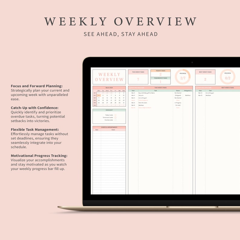 Task Tracker to Do List for Google Sheets, Digital Spreadsheet Planner ...