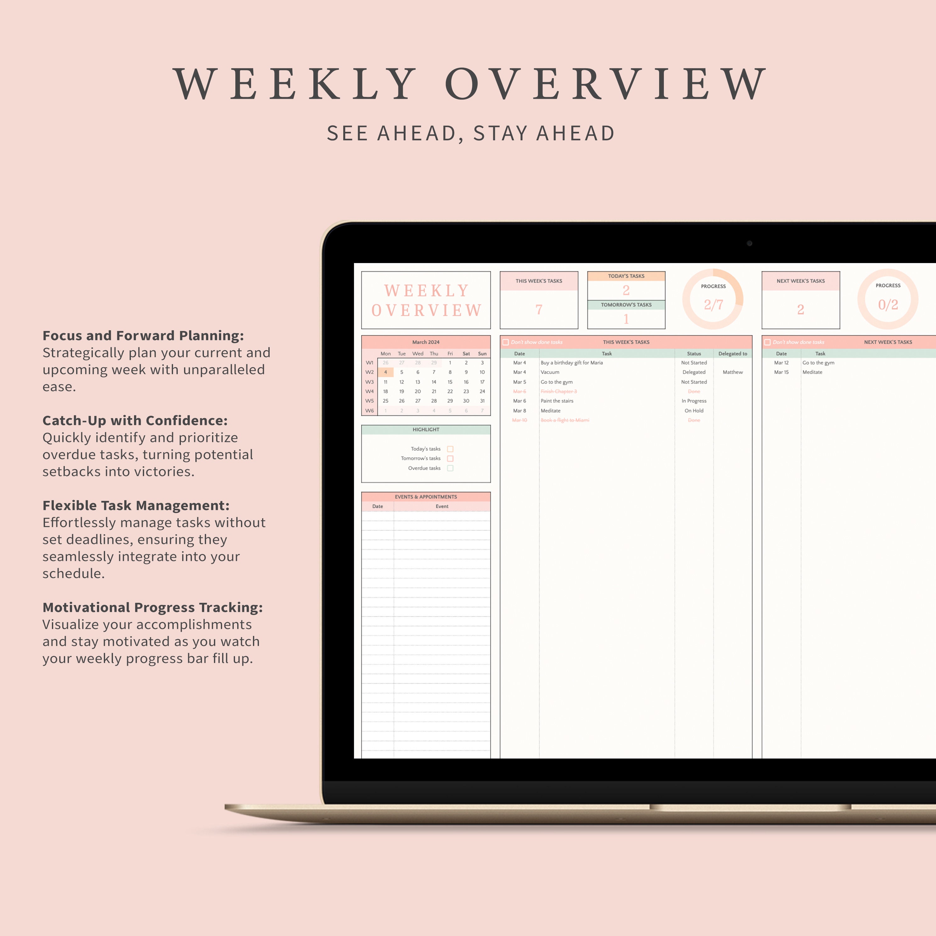 Task Tracker to Do List for Google Sheets, Digital Spreadsheet Planner ...