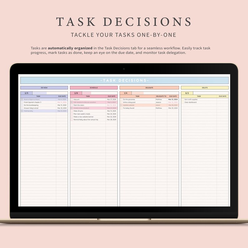 Decision Matrix for Google Sheets | Task Priority Tracker, Task ...
