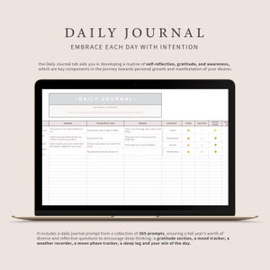 Manifestation Tracker Google Sheets Digital Daily Journal Manifesting ...