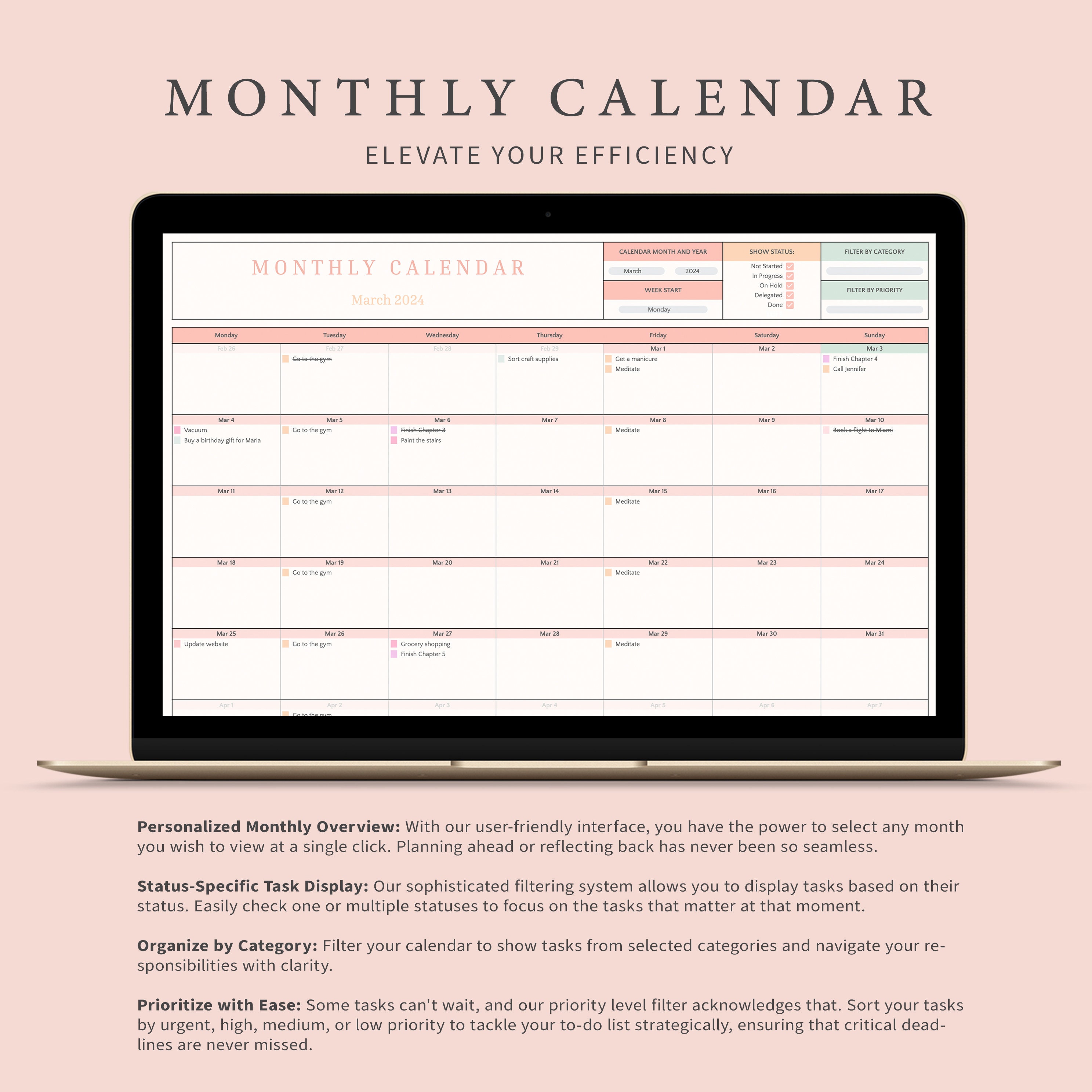 Task Tracker to Do List for Google Sheets, Digital Spreadsheet Planner ...