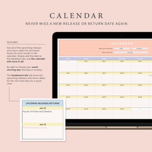 Reading Tracker Book Tracker for Google Sheets Spreadsheet Book ...