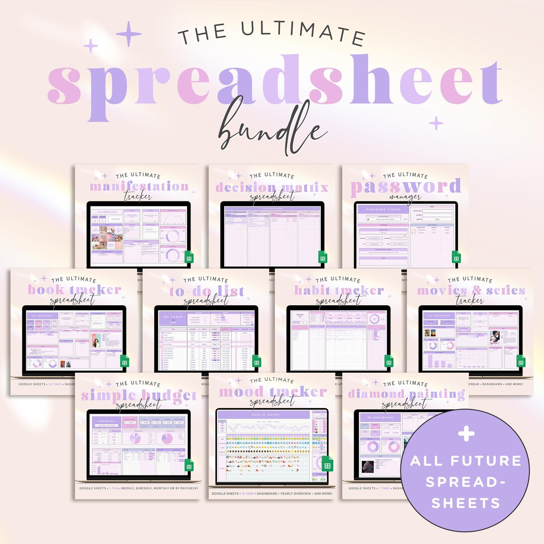 Spreadsheet Template Bundle for Google Sheets All Spreadsheets From the ...