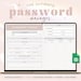 Password Manager Spreadsheet for Google Sheets | Student Password ...