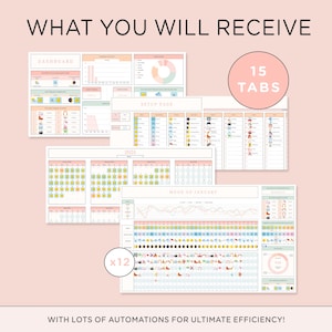 Mood Tracker Spreadsheet for Google Sheet | Daily Mood Journal ...