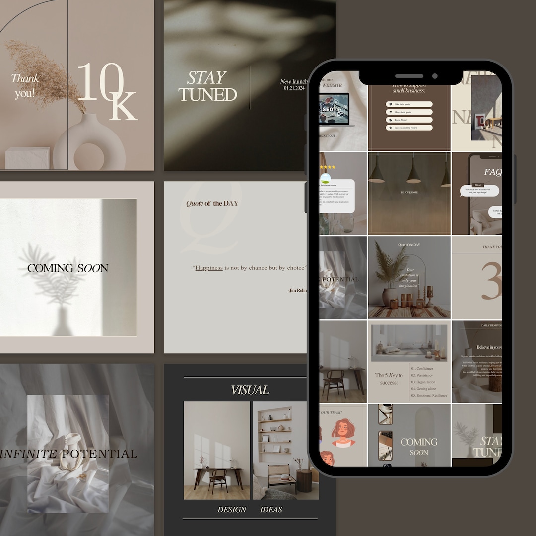 Aesthetic Instagram Post Canva Template Social Media Templates Canva ...