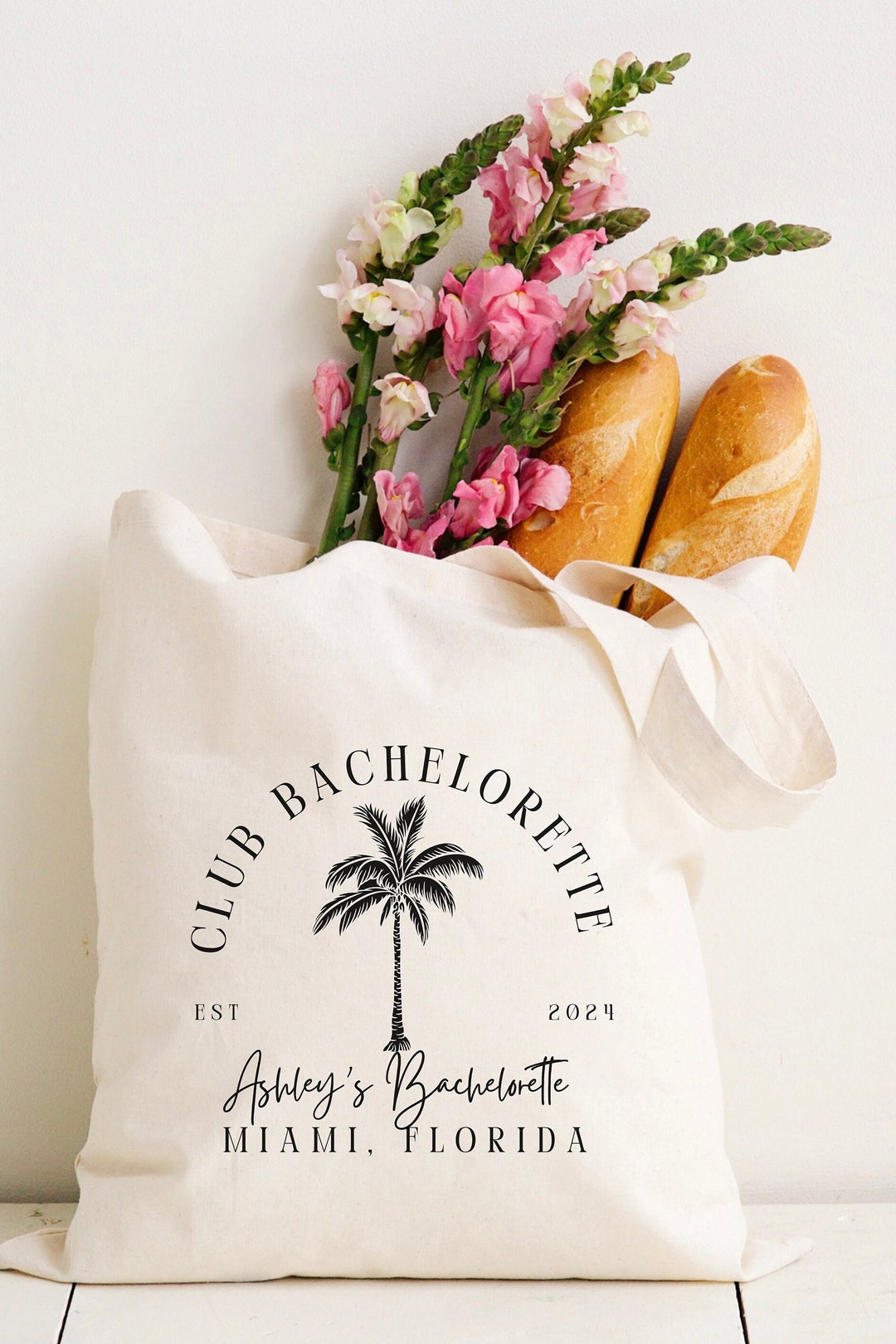Custom Bachelorette Tote Bag, Bach Club Party Favor Bag, Bridesmaid ...