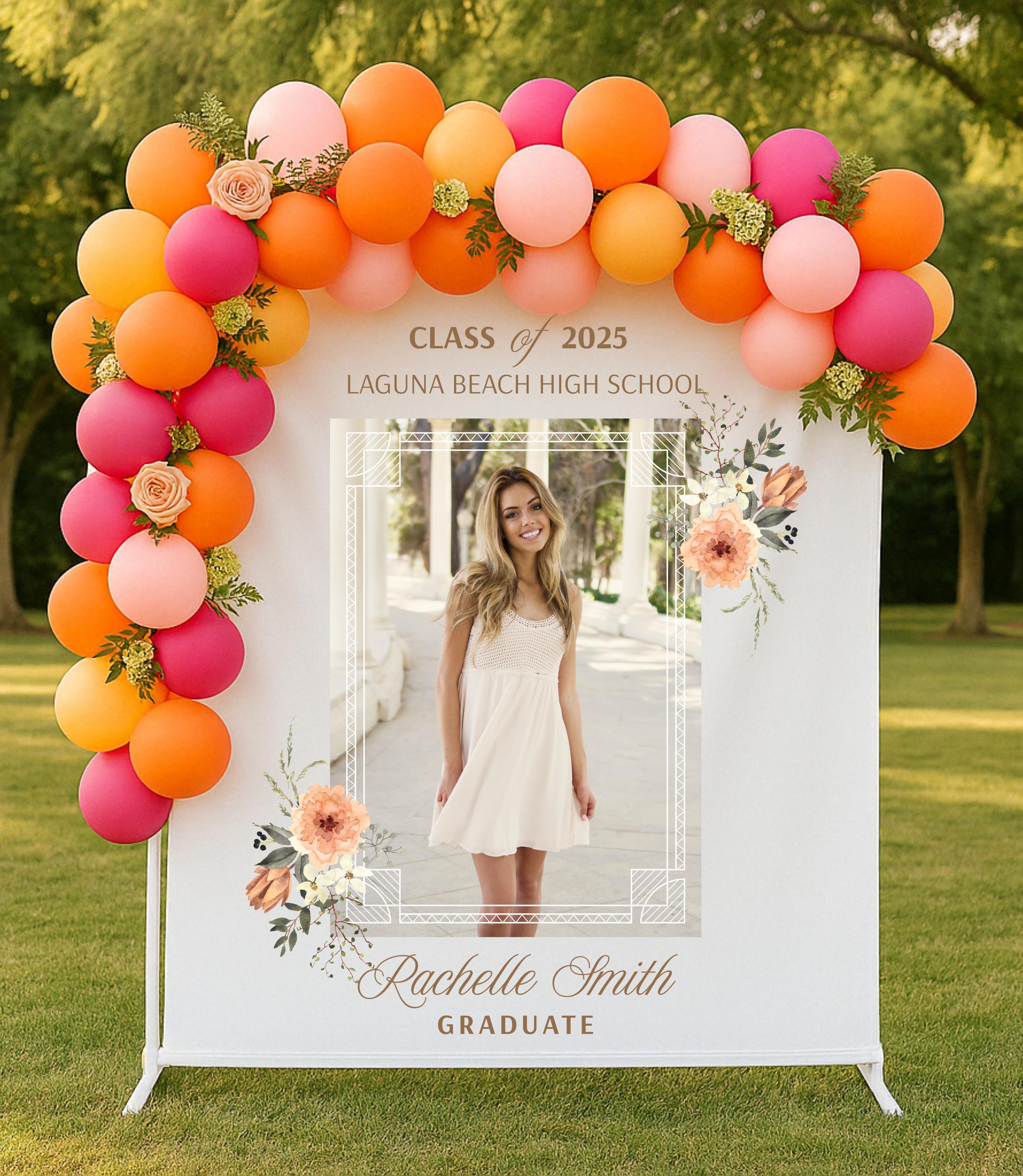 Boho Graduation Banner Class of 2025, Custom Grad Party Backdrop ...