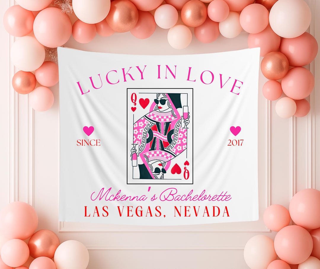 Queen of Hearts Bachelorette Banner: Vegas Bridal Shower Decor - Etsy