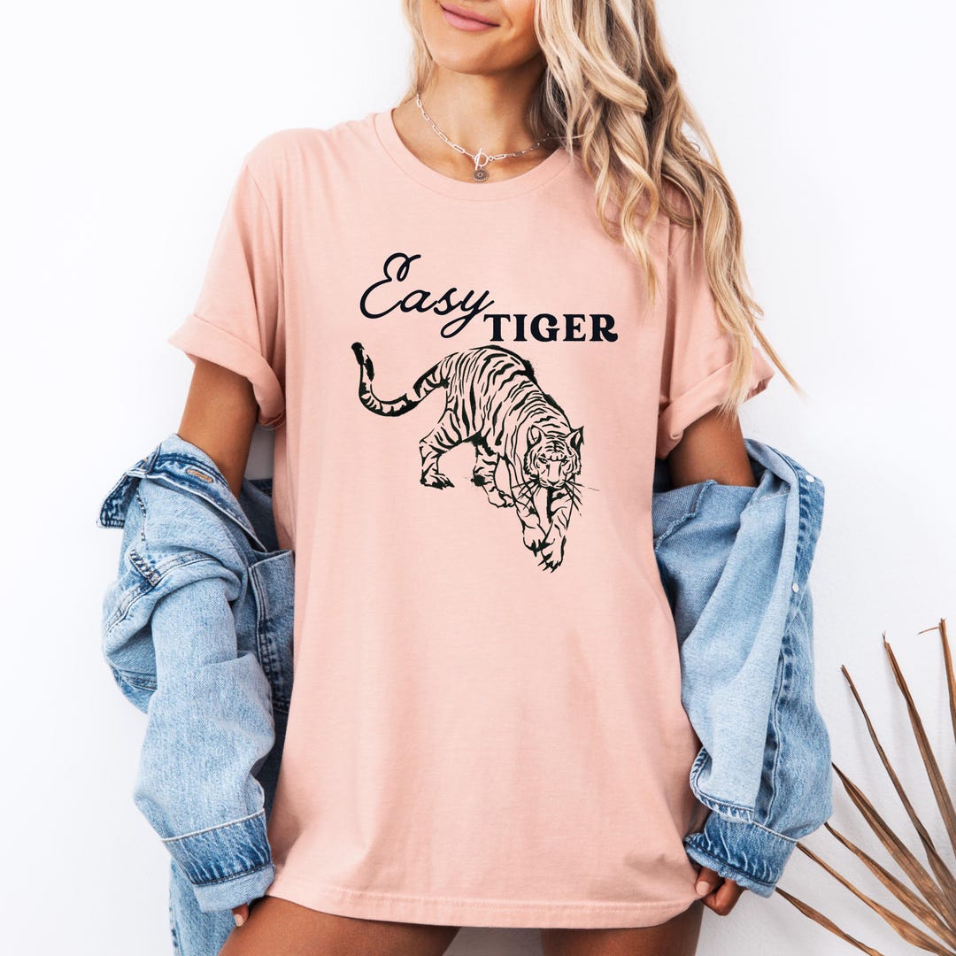 Easy Tiger Retro Shirt – 90s Rocker Graphic Tee, Vintage Trendy ...