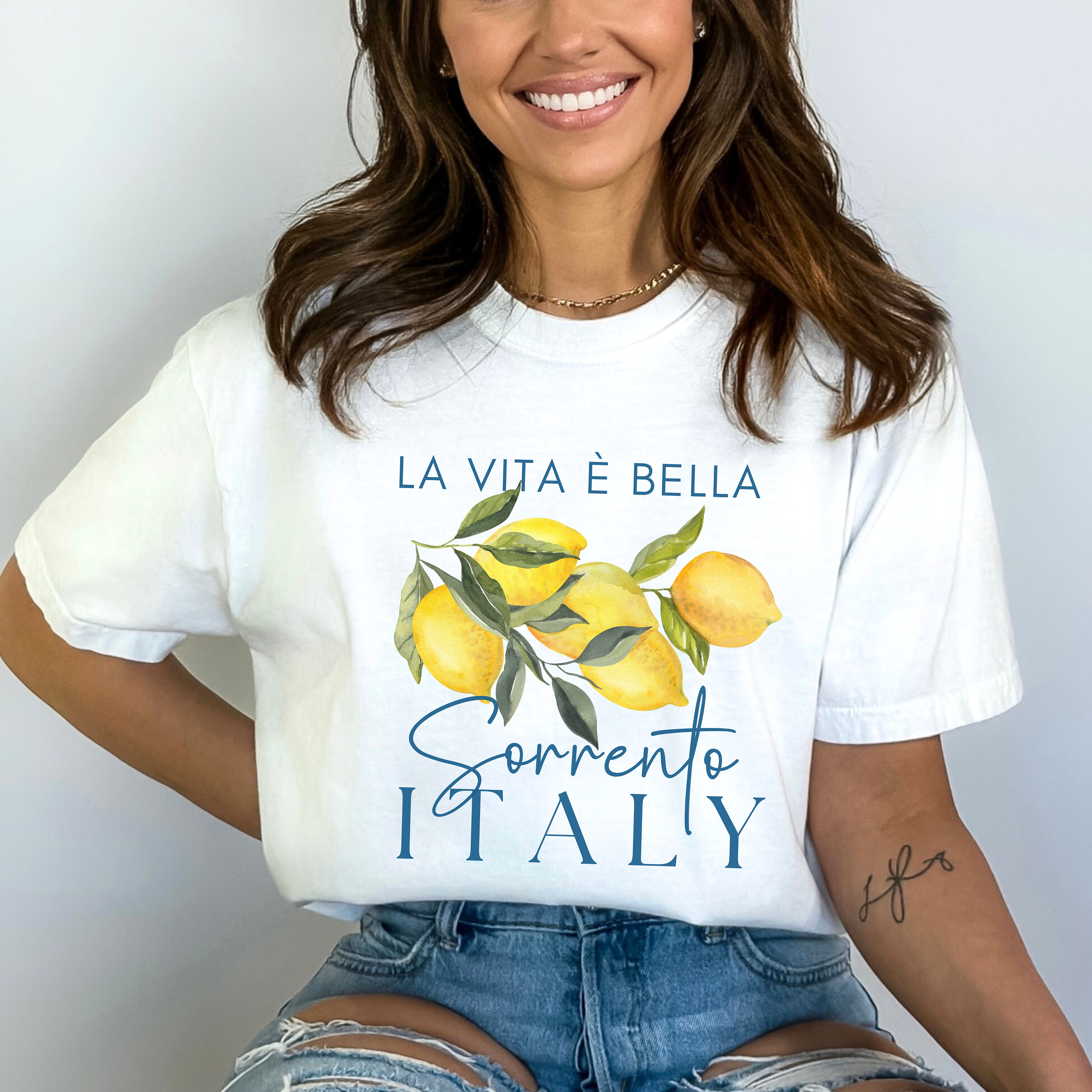 Italy Shirt, Sorrento Italy Lemon Womens Tee, Amalfi Coast, Italy T ...