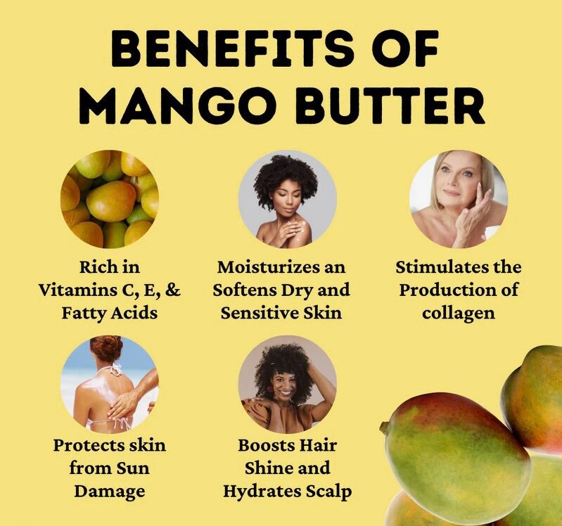 Raw Premium Mango Butter - 100% Pure Organic Mango Butter, Nourish and ...