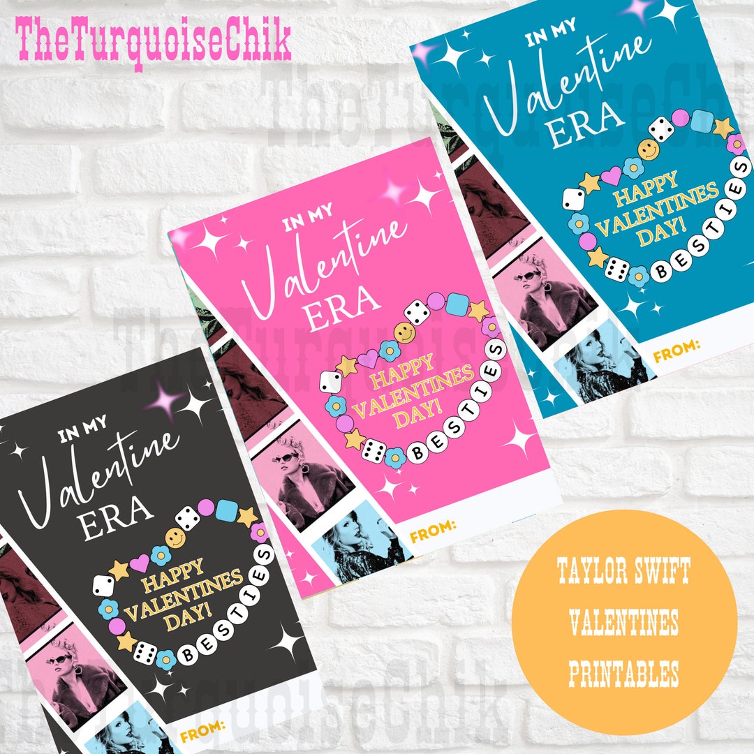 Taylor Swift Valentine Cards, Swiftie Valentines, Printable Classroom ...