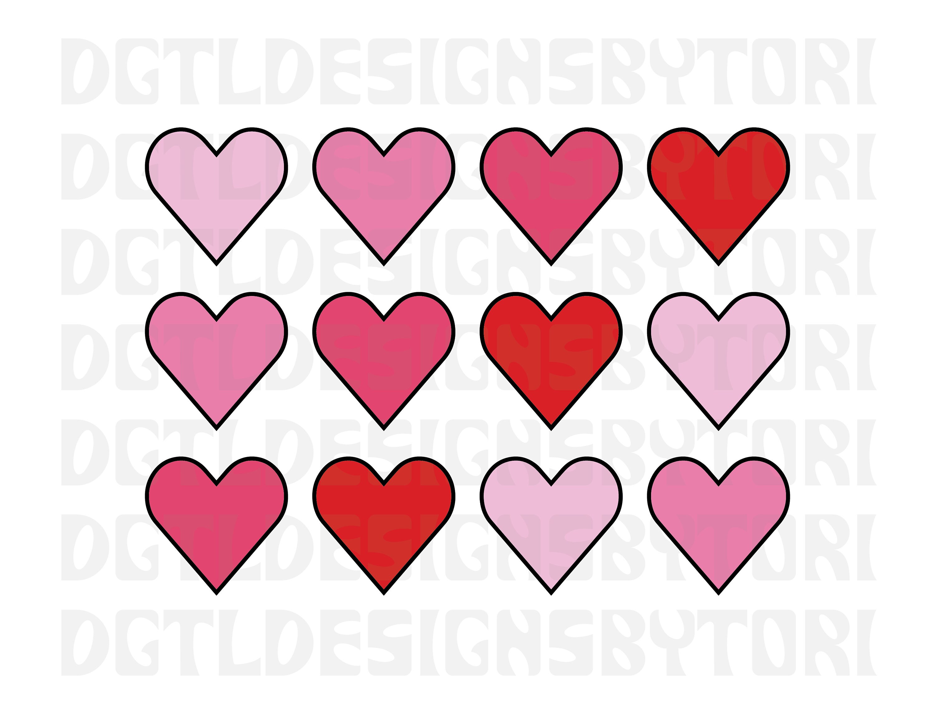 Hearts | Instant Download | PNG and SVG Files | Valentine's Day - Etsy