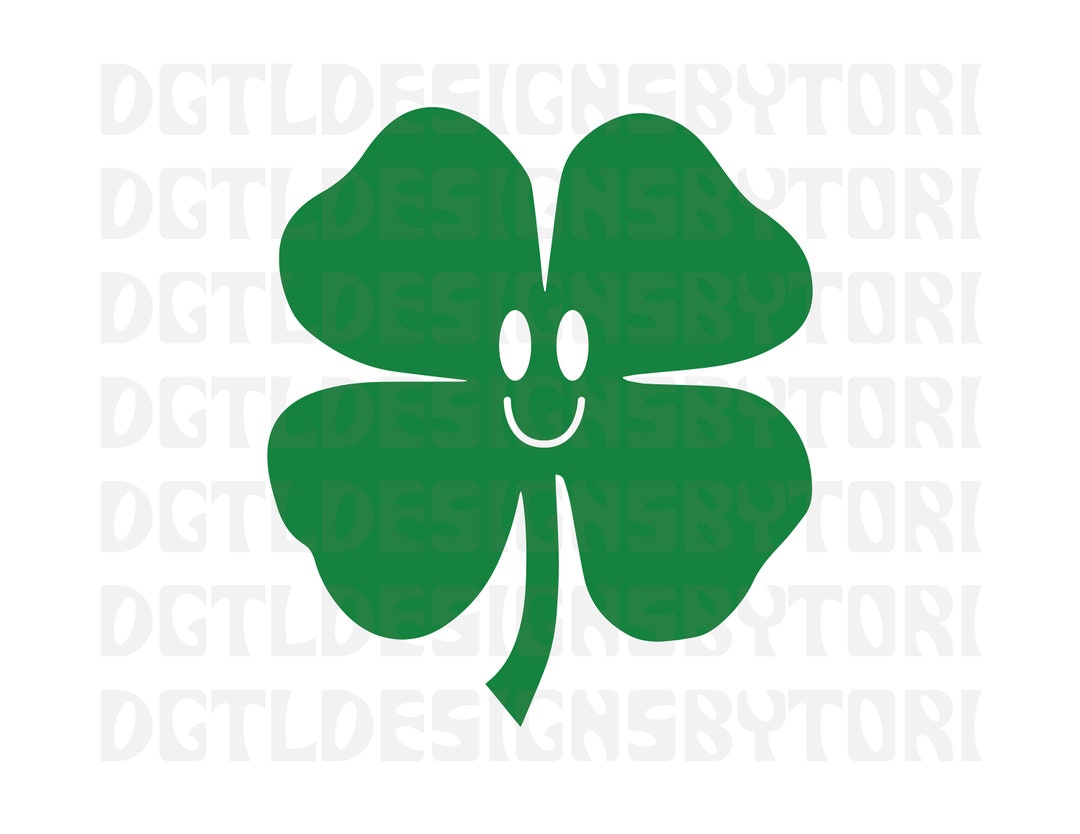 Shamrock Smiley Face | Instant Download | PNG and SVG Files | St ...