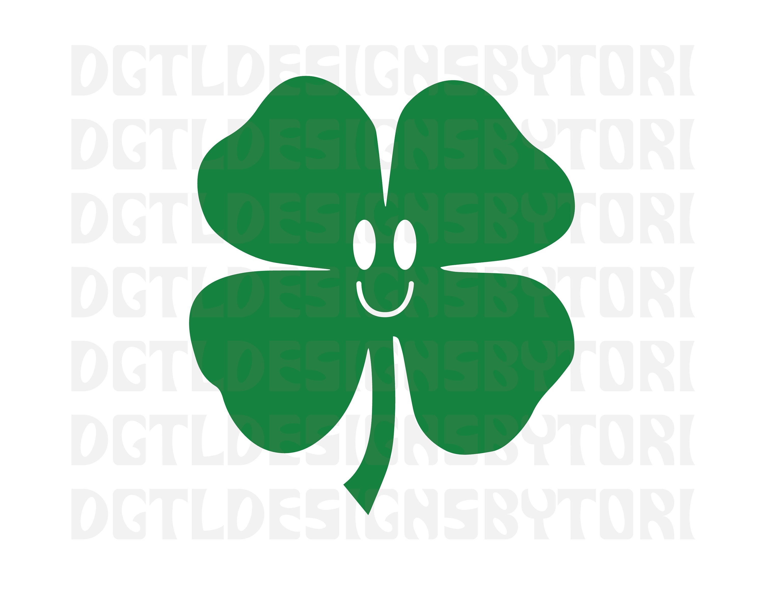 Shamrock Smiley Face | Instant Download | PNG and SVG Files | St ...