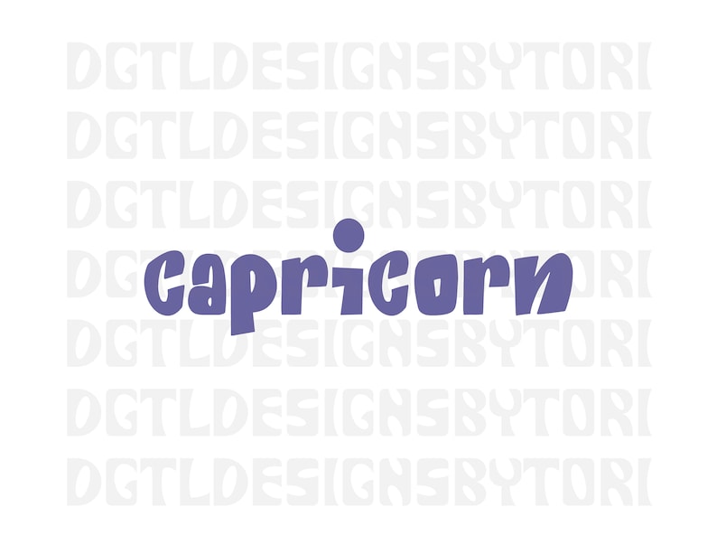 Capricorn | Instant Download | PNG and SVG Files | Zodiac Sign ...