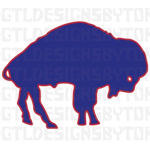 Buffalo | Instant Download | PNG and SVG Files | Blue and Red | New ...