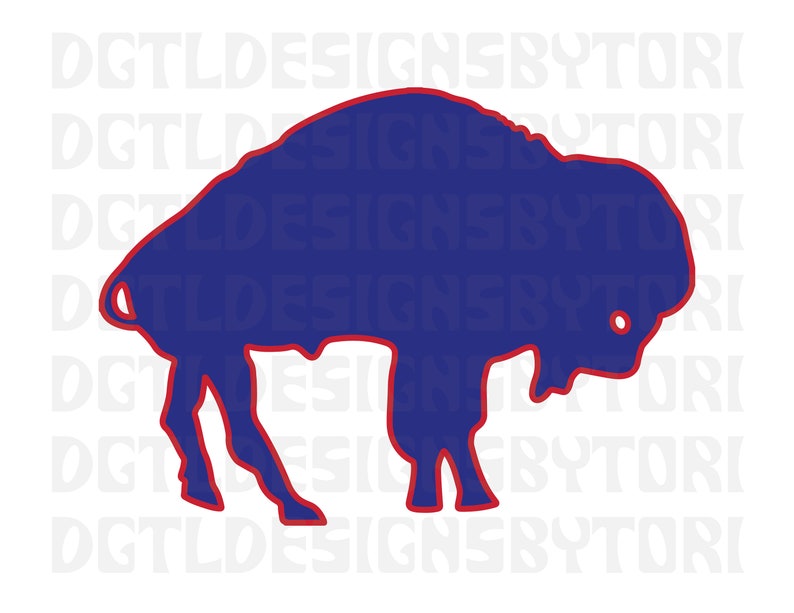 Buffalo | Instant Download | PNG and SVG Files | Blue and Red | New ...