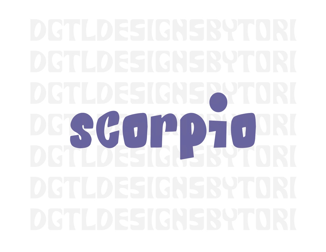 Scorpio | Instant Download | PNG and SVG Files | Zodiac Sign ...