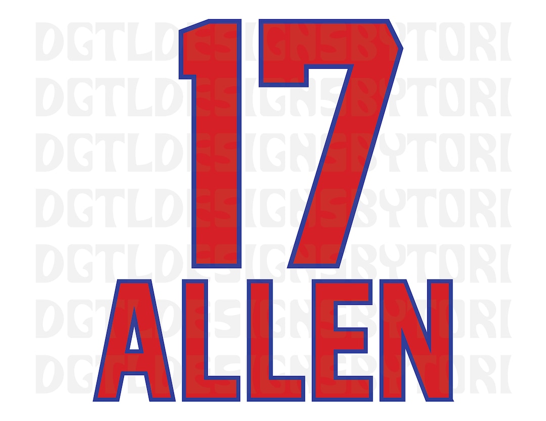Allen 17 | Instant Download | PNG and SVG Files | Football | Buffalo ...