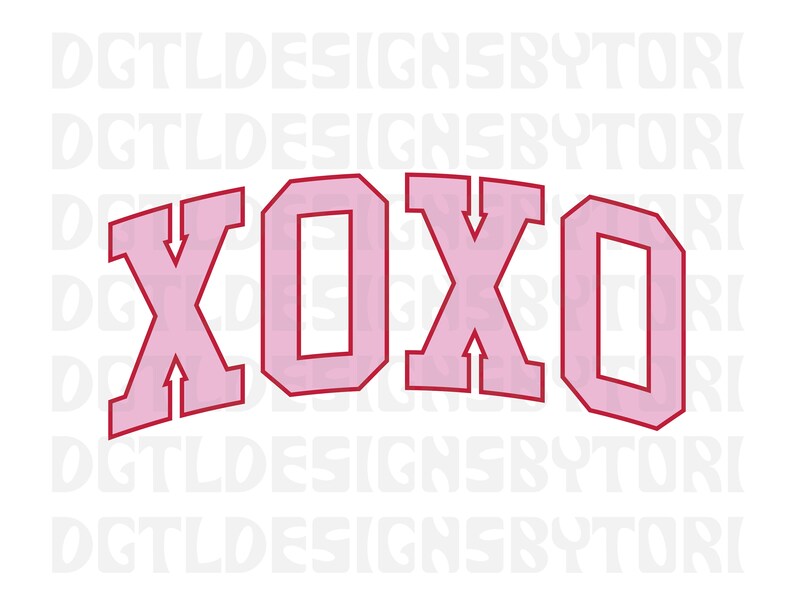 Xoxo | Instant Download | PNG and SVG Files | Valentine's Day - Etsy