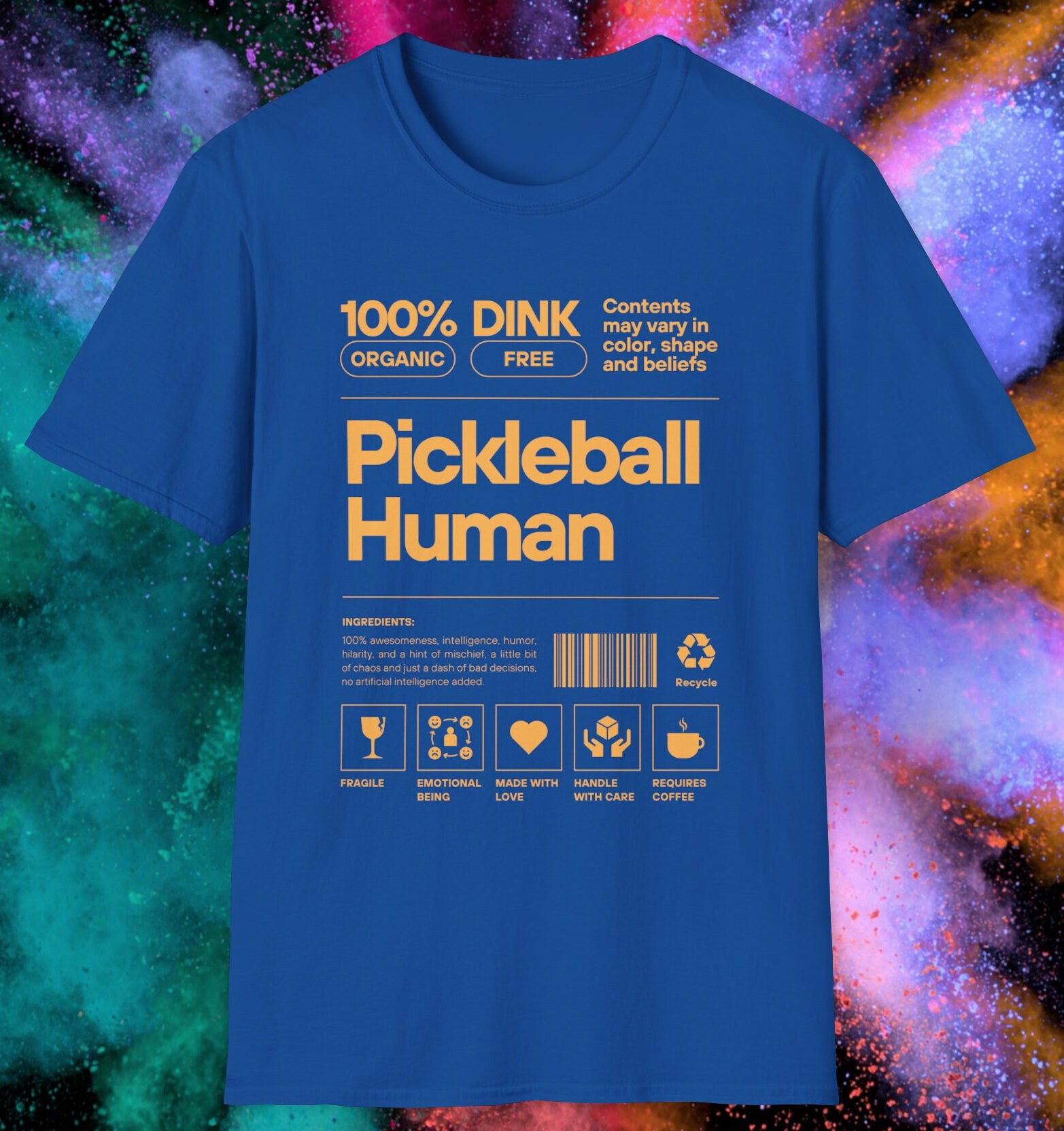 Grocery Tag Human Pickleball Unisex Softstyle T-shirt. Gift Shirt for ...