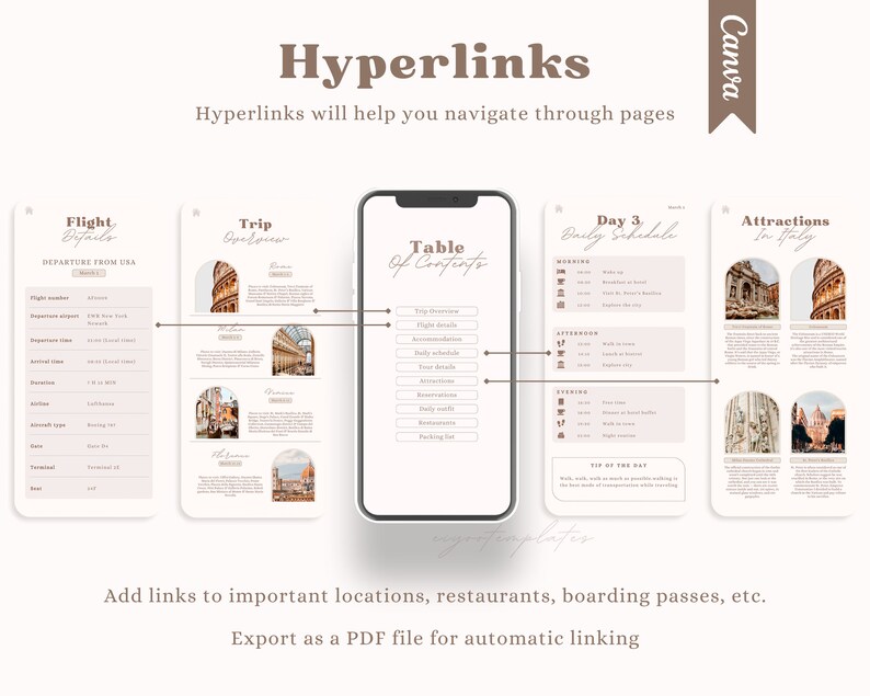 France Travel Itinerary Template: Editable Trip Planner (canva Template ...