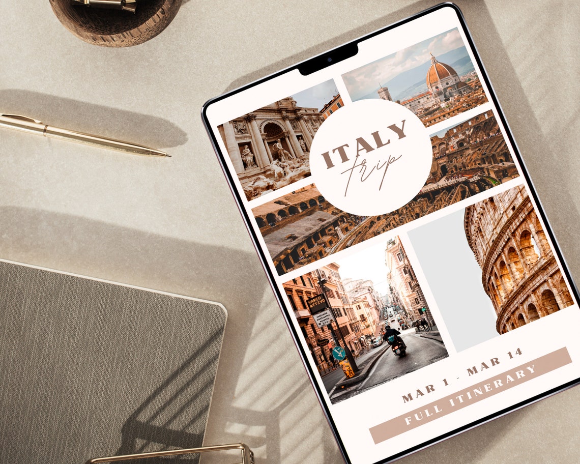 Travel Itinerary Bundle, Editable Travel Planner, Digital Travel Guide ...