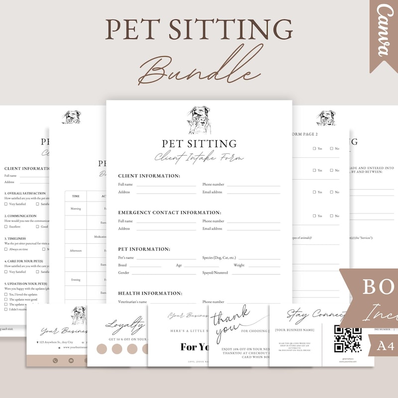 Cat Pet Sitter Form - Etsy