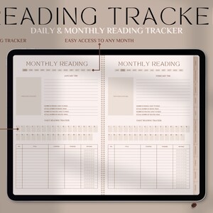 Digital Reading Journal, Digital Reading Planner, Reading Tracker, Book ...