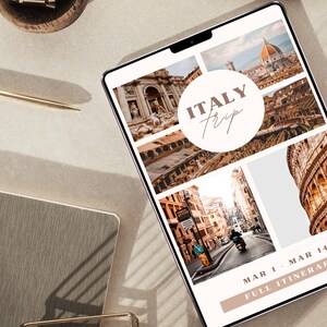 Italy Travel Itinerary Template: Editable Digital Travel Planner (canva ...