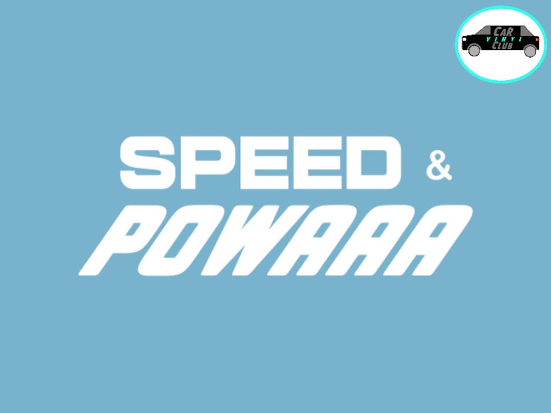 SPEED & POWAAA Funny Jeremy Clarkson Car Bumper Window Sticker External ...