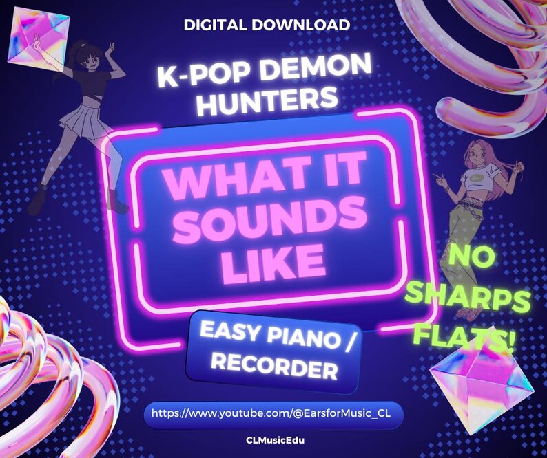 K-pop Demon Hunters – What It Sounds Like (easy Sheet Music for Piano ...