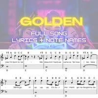 Golden - Piano Sheet Music - Alphanote - Easiest Possible Version for a ...
