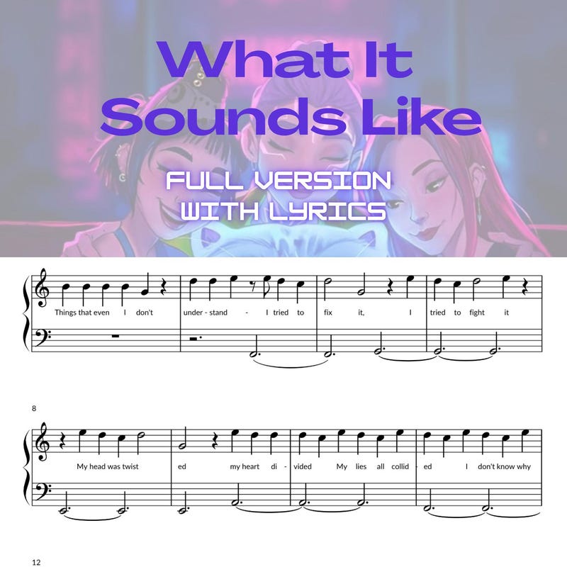 K Pop Demon Hunter Songs With Lyrics - Etsy Canada