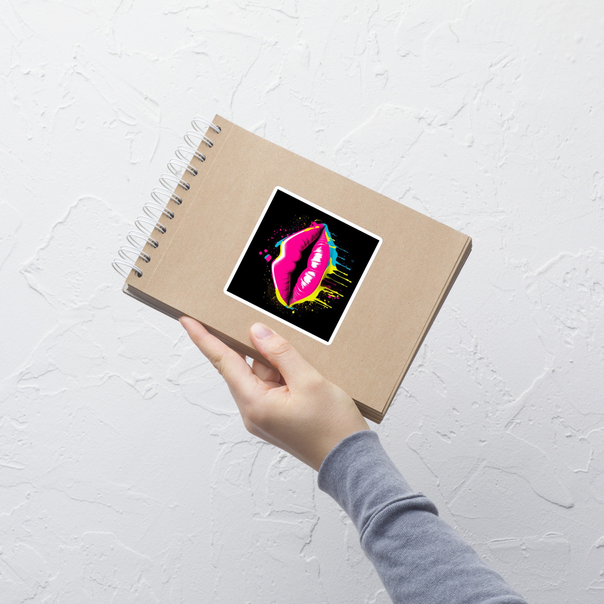 Neon Lipstick Kiss, RAD Vinyl Sticker, 80s 90s Aesthetic, Retro Vibes ...