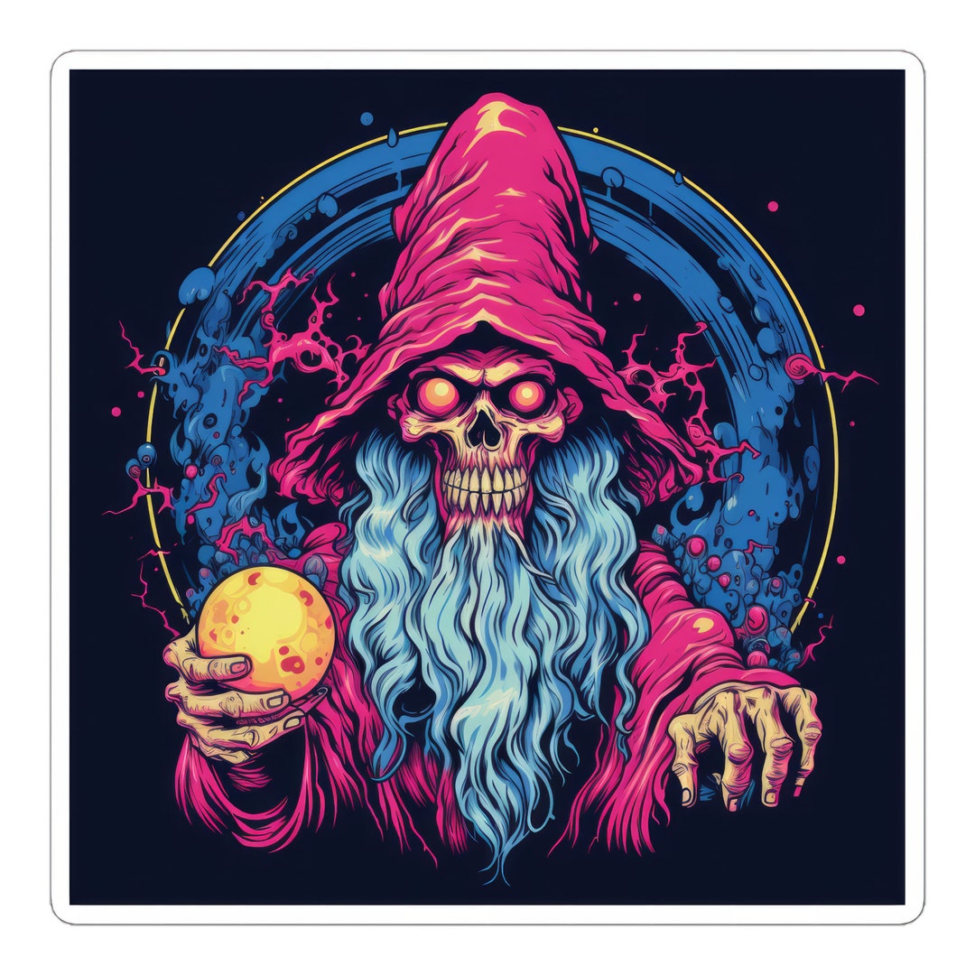 Evil Bell Wizard RAD Vinyl Sticker, 80s 90s Aesthetic, Retro Vibes ...