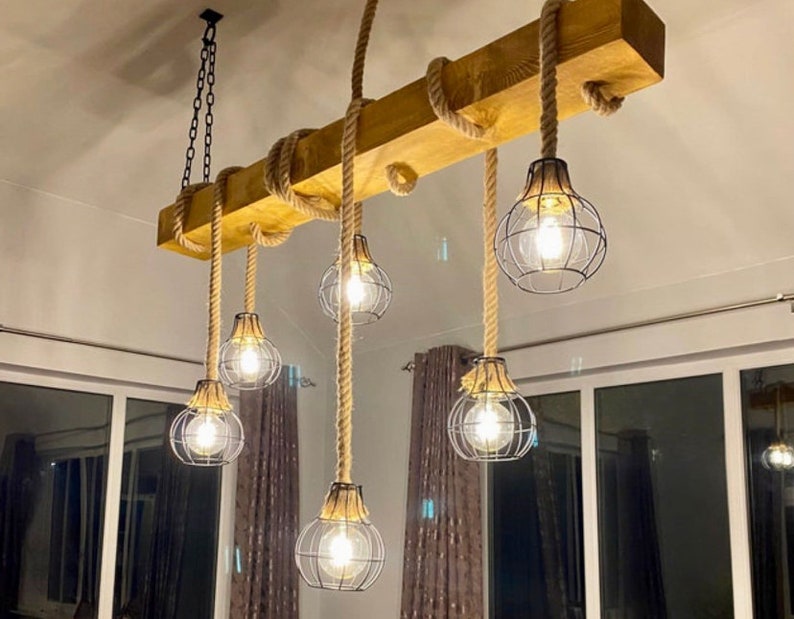 Stunning Rustic Solid Reclaimed Wooden Beam Ceiling Light Compete With ...